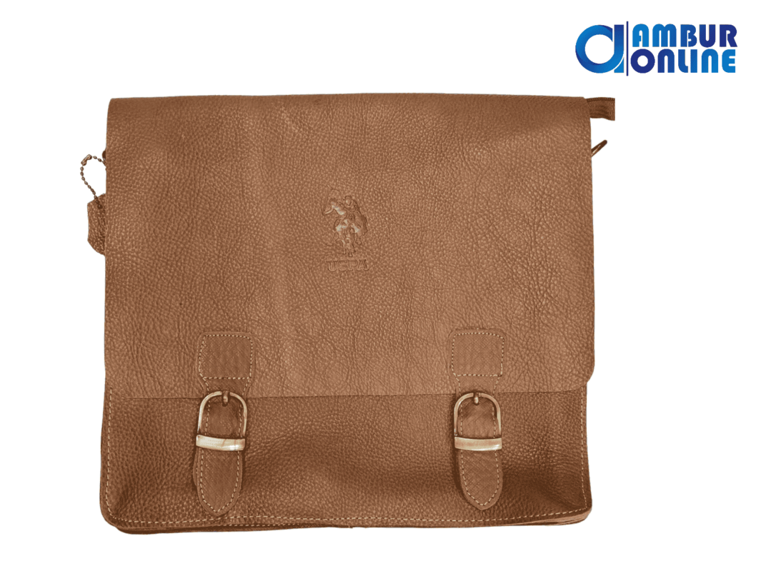 USPA Men's bag - Double buckle oil pullup & Nubuck leather - Ambur ...
